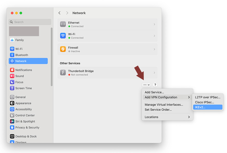 MAC OS IKEv2 VPN Connection